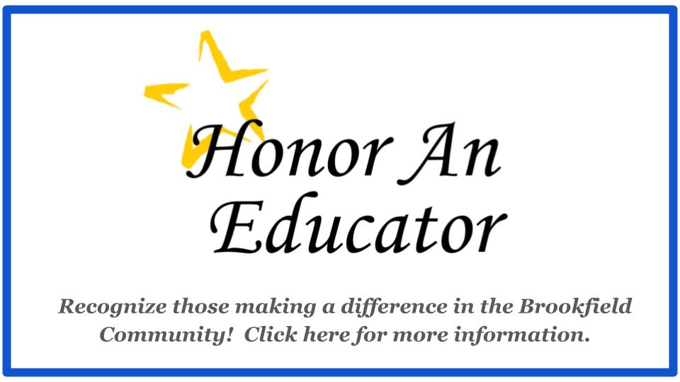 Honor an Educator 2022 – Brookfield Education Foundation